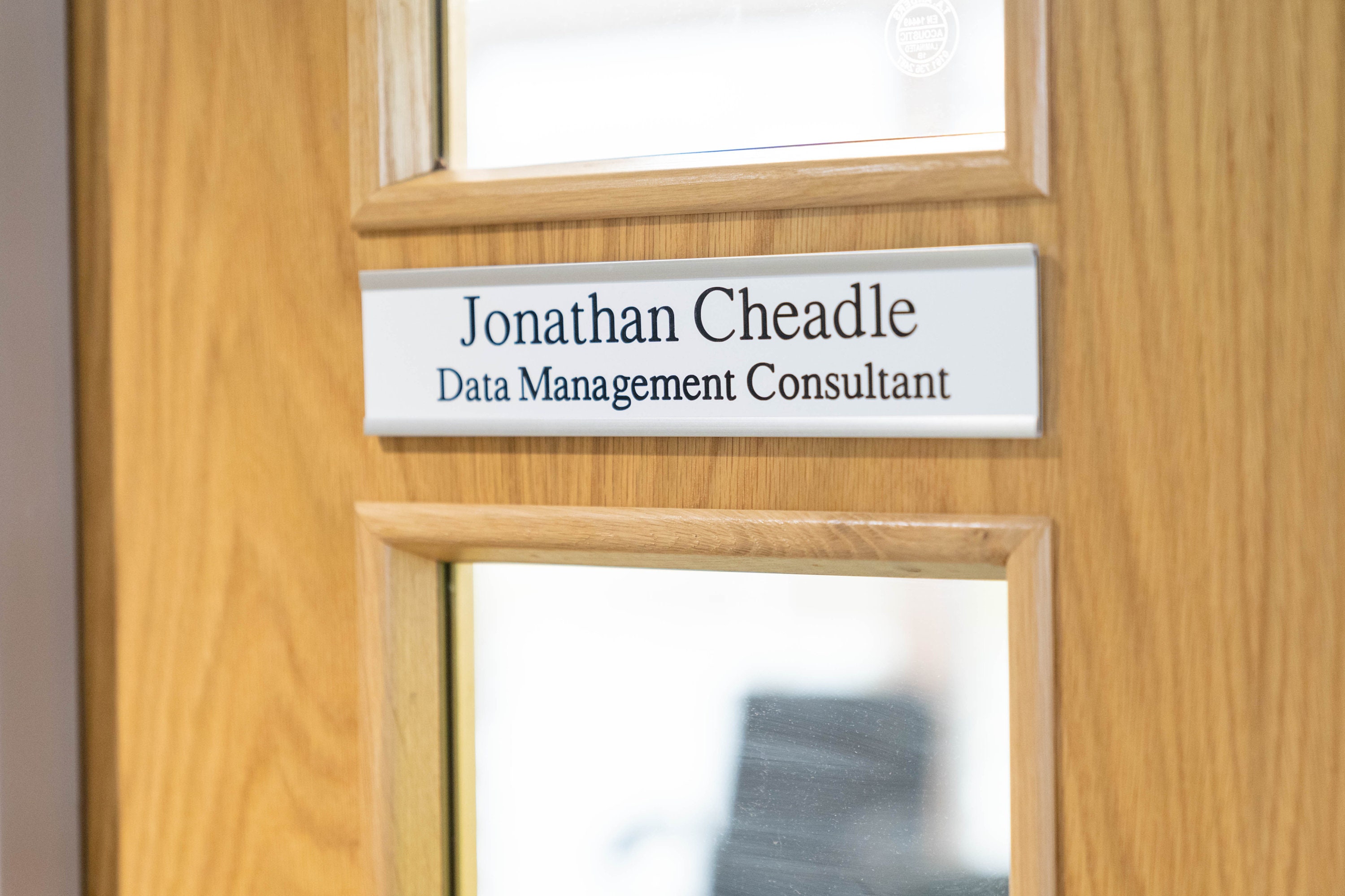 Customisable Office Door Signs With Aluminium Holders - 10" X 2" - Etsy