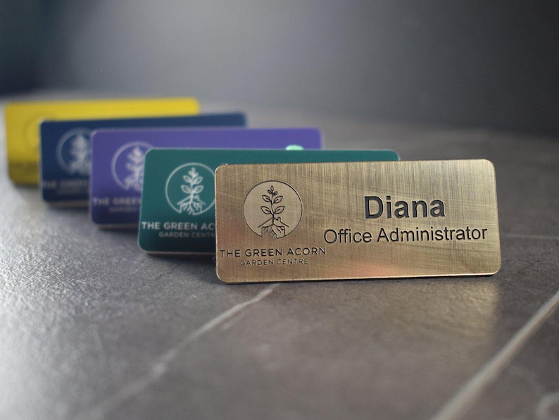 Personalised Garden Centre Name Badges, Engraved Staff ID Tags, Custom ...