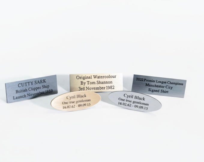Custom Nameplate/plaque for Picture Framing (matboard Sold Separately ...