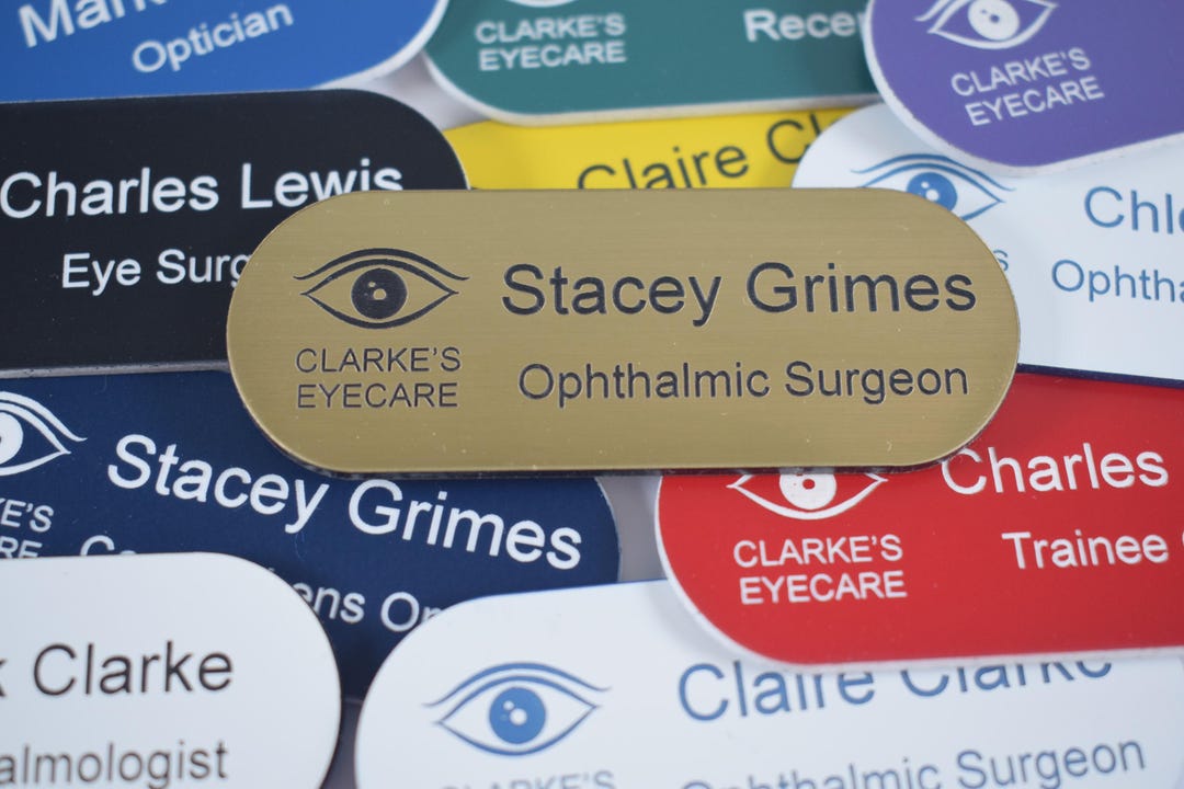 Personalised Optometrist Name Badges - Etsy