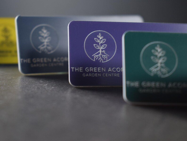 Personalised Garden Centre Name Badges, Engraved Staff ID Tags, Custom ...