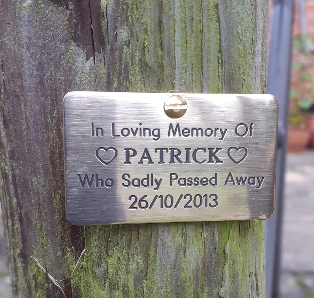 Engraved Solid Memorial Brass Plaques 60 mm X 40 mm, a Great Little ...