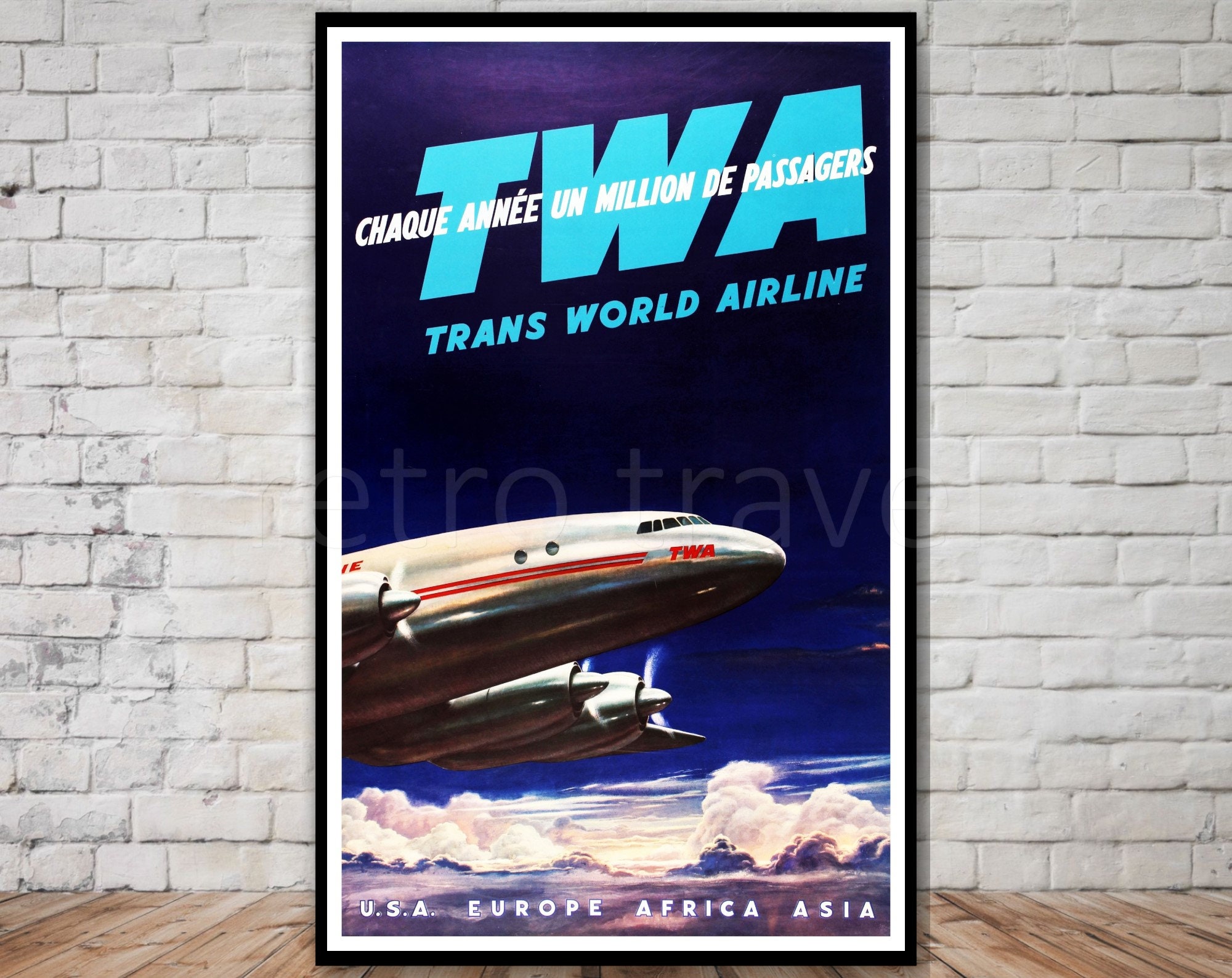 TWA Poster Download, Twa Travel Poster, INSTANT DOWNLOAD, Retro Travel ...