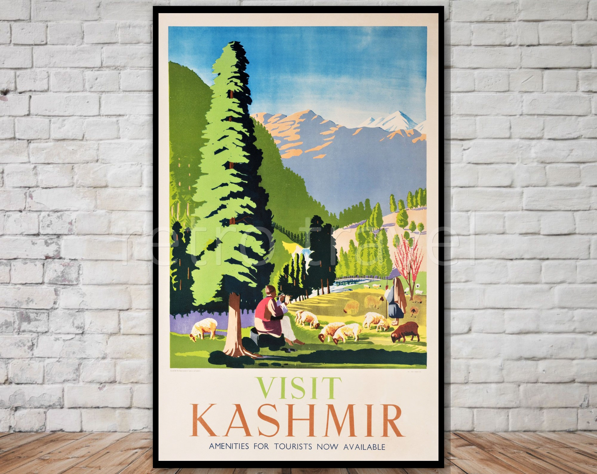 Visit Kashmir Poster, Vintage Travel Poster, INSTANT DOWNLOAD, Kashmir ...