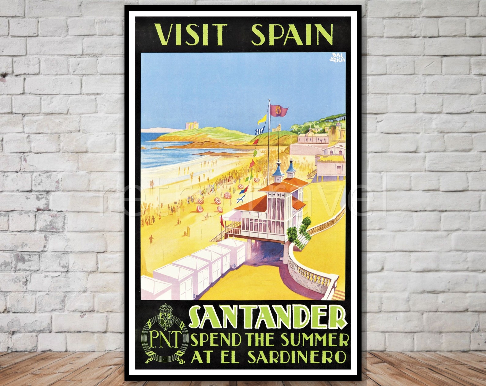 Visit Spain Poster, Spanish Travel Poster, INSTANT DOWNLOAD, Beach ...