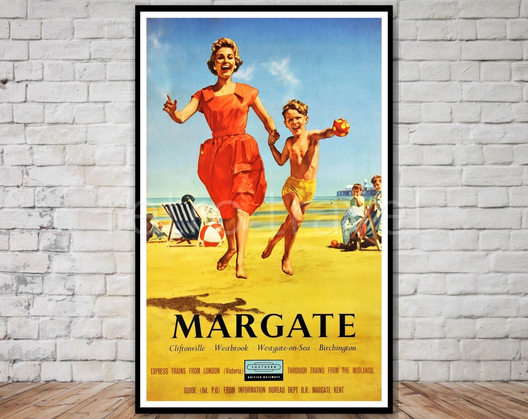 Margate England Travel Poster, British Railways Poster, INSTANT ...