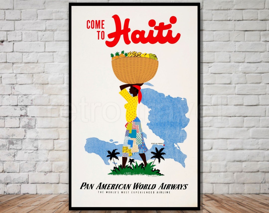 Haiti Travel Poster, INSTANT DOWNLOAD, Retro Travel Digital Print ...