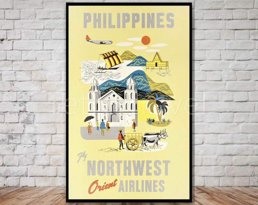 Philippines Travel Poster, INSTANT DOWNLOAD, Retro Travel Digital Print ...