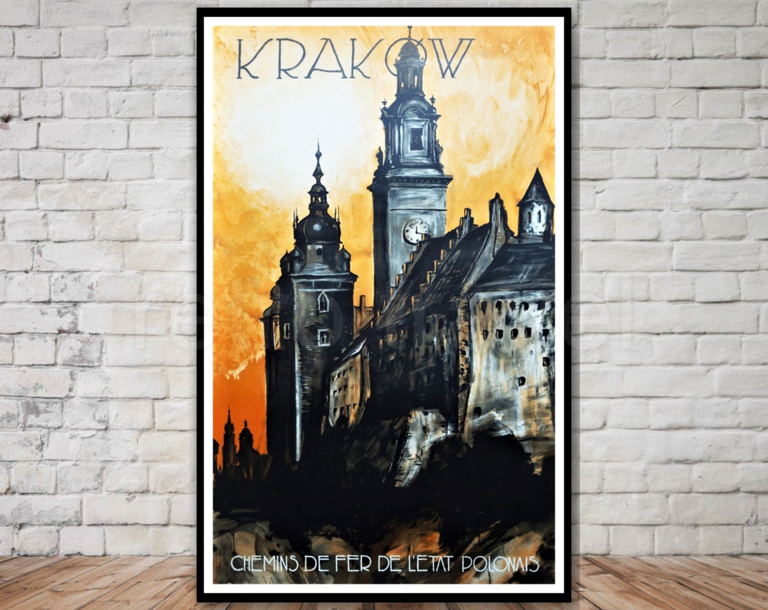 Krakow Poland Travel Poster, INSTANT DOWNLOAD, Chemins De Fer De L'etat ...
