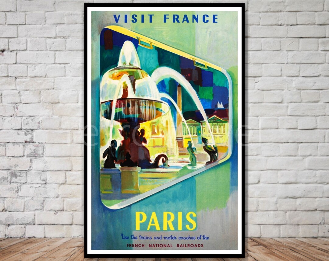 Visit France, Paris Travel Poster, INSTANT DOWNLOAD, French National ...