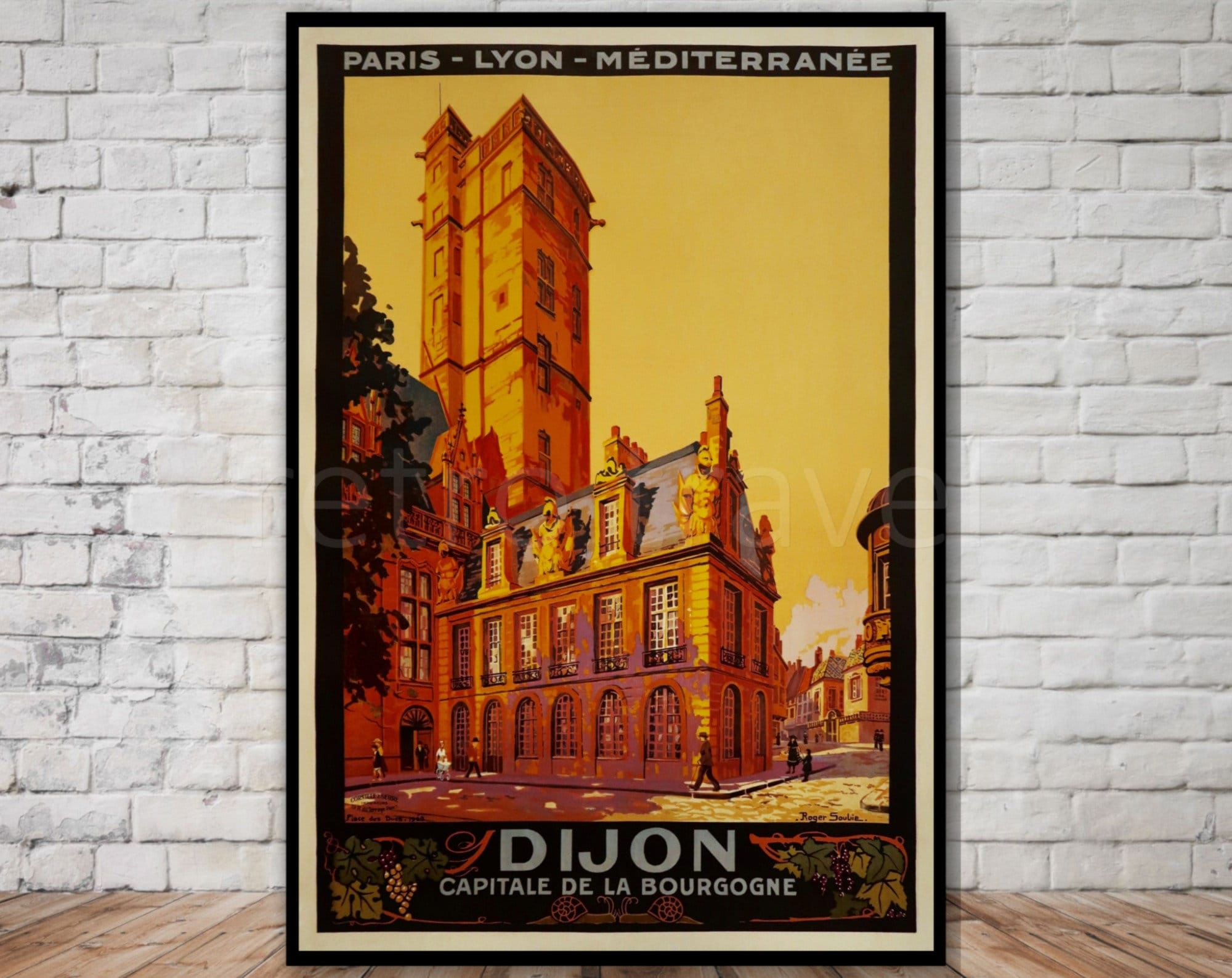 Dijon Frankreich Reise Poster, Bourgogne Frankreich, INSTANT DOWNLOAD ...
