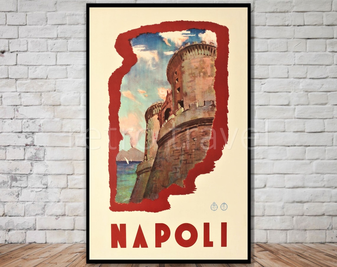 Napoli Travel Poster, cartel imprimible de Nápoles Italia, DESCARGA ...