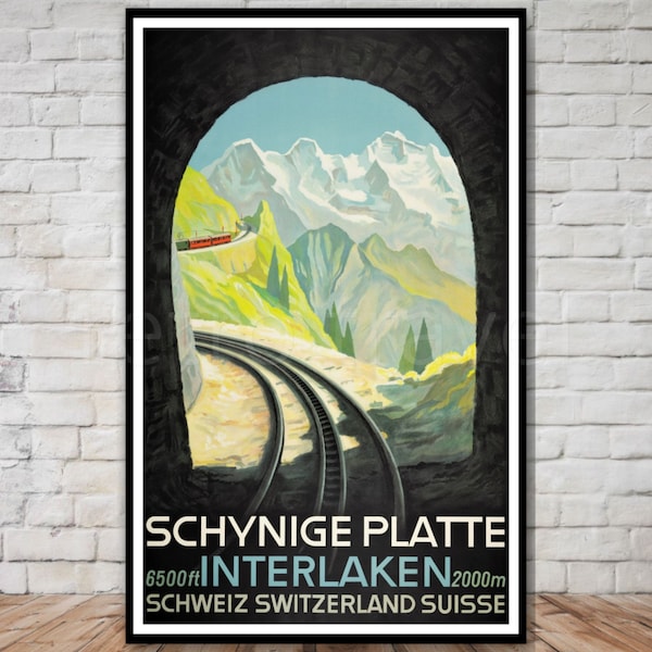 Switzerland Train Poster - Etsy