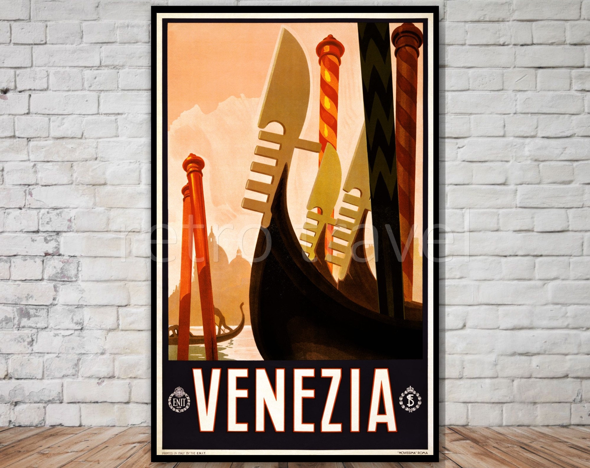 Venice Italy Poster, Retro Travel Print (digital Download) - Etsy