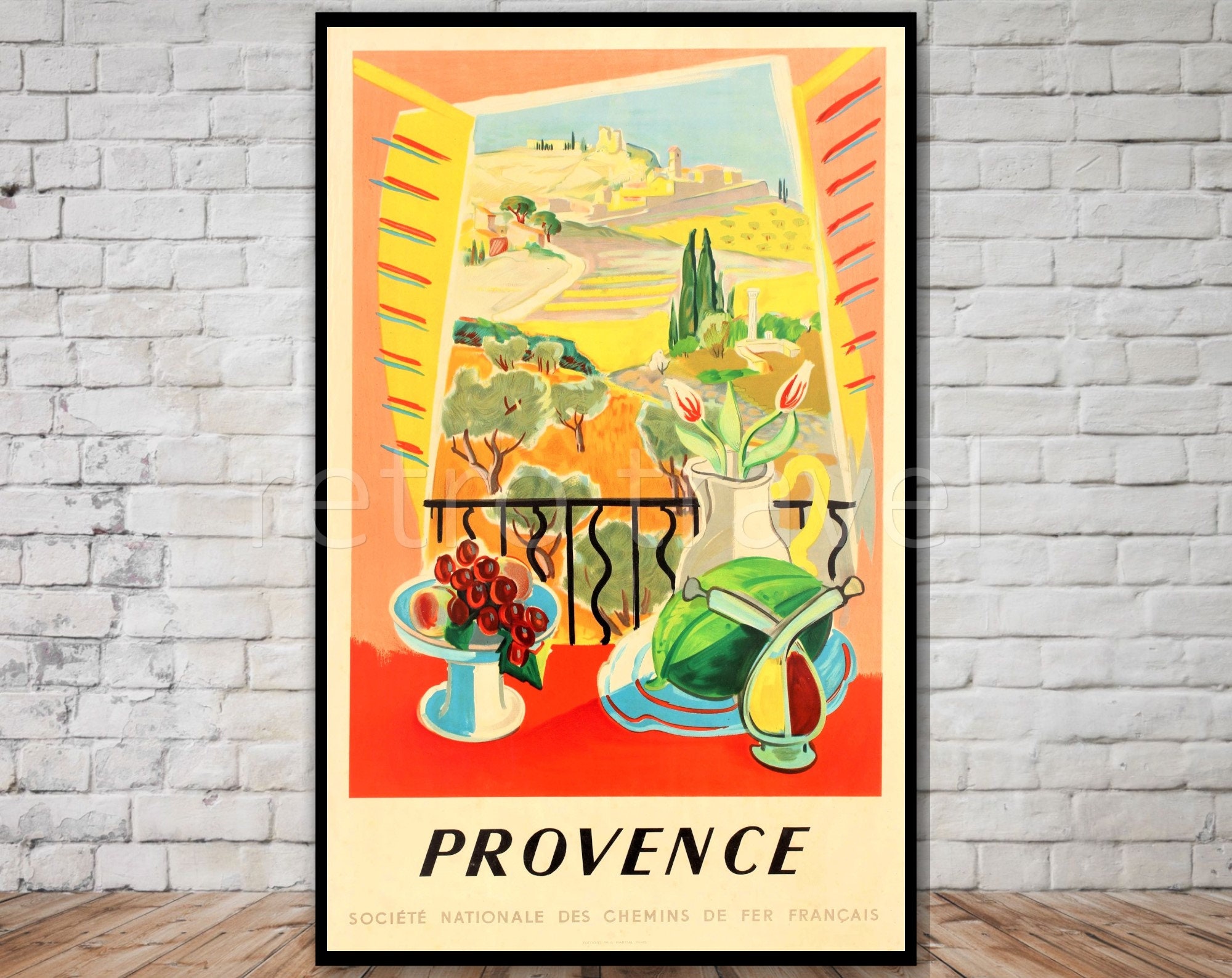 Provence Travel Poster, French Travel Print, INSTANT DOWNLOAD Retro ...