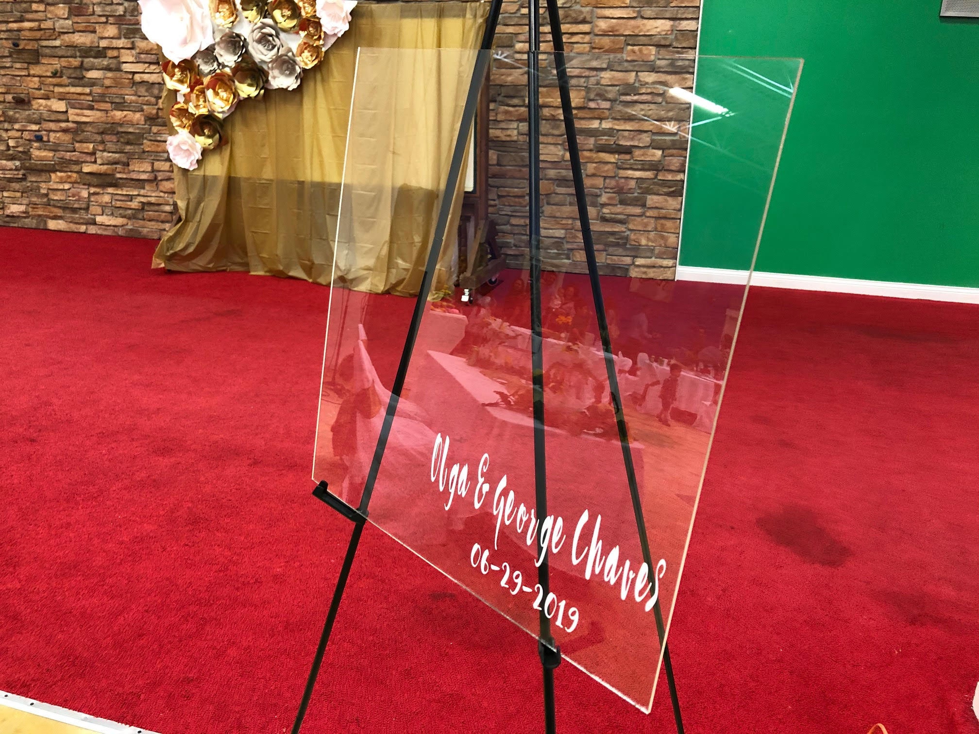 Clear Acrylic Wedding Signing Board W/ Personalized Vinyl Lettering - Etsy