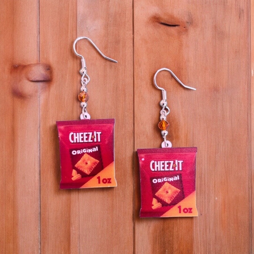 Cheez It Cracker Earrings / Snack Jewelry / Foodie Gift / Cheese ...