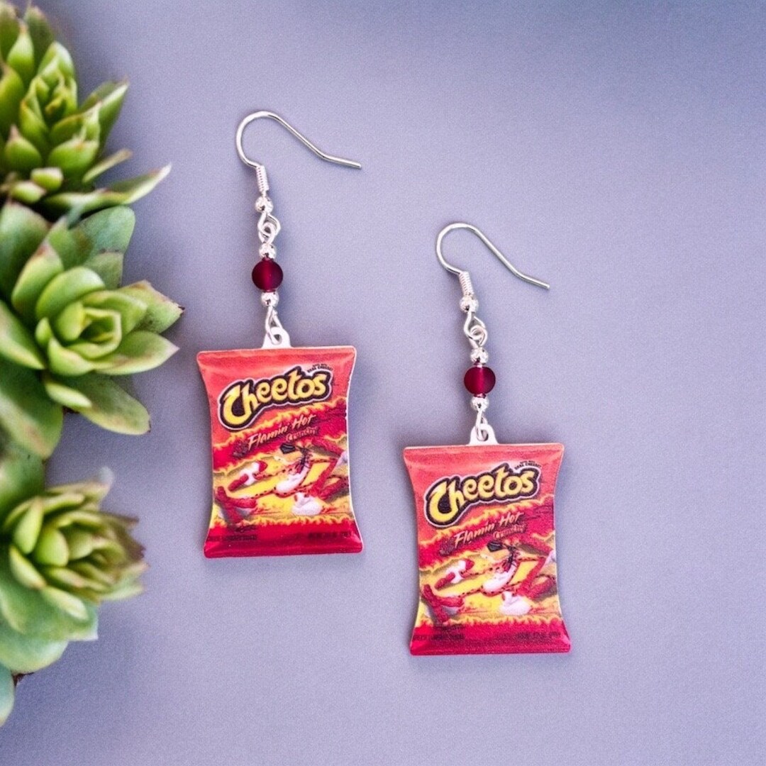 Flamin Hot Cheetos Earrings / Chips Crisps Jewelry / Foodie Gift ...