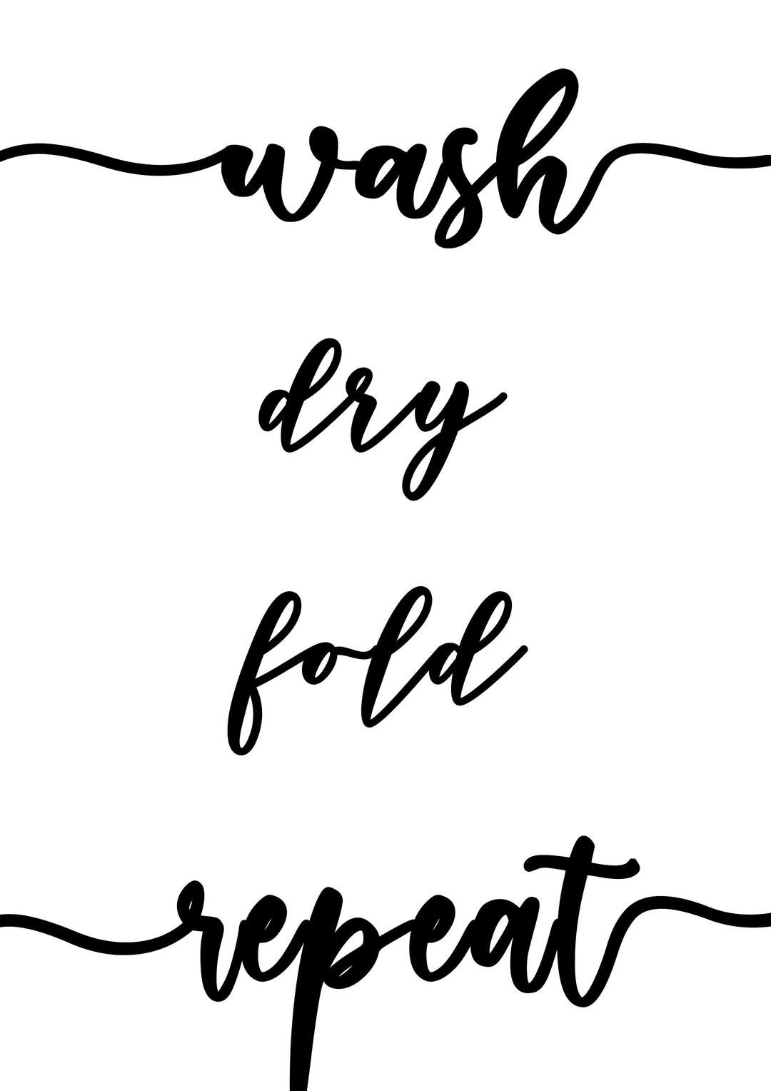 Wash, Dry, Fold, Repeat Wall Art for Laundry - Etsy