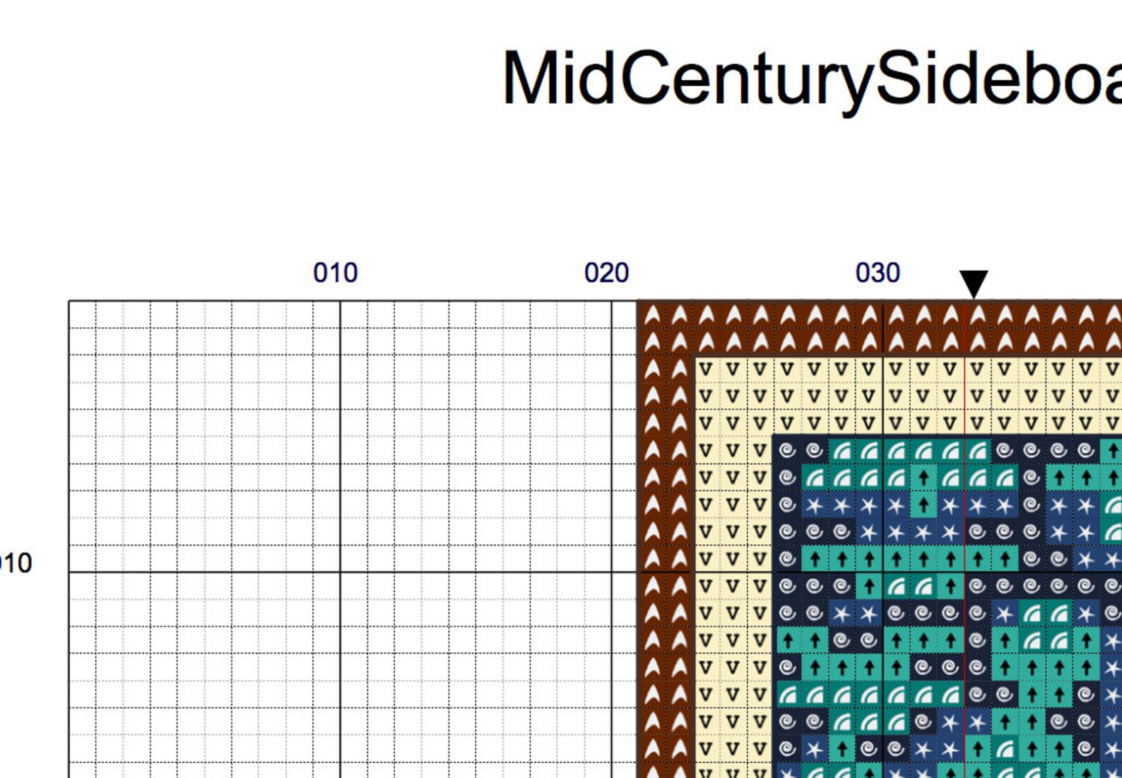 Mid-century Modern Furniture Cross Stitch Chart - Etsy