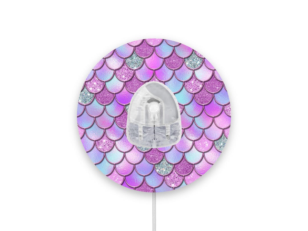 Pink-purple Mermaid Scales Infusion Set Diabetes Patches, Medical Tape ...