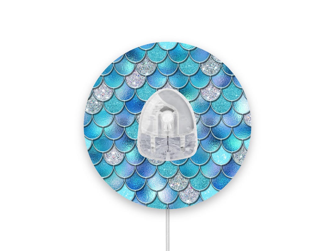 Blue Mermaid Scales Infusion Set Diabetes Patches, Medical Tape Patch ...