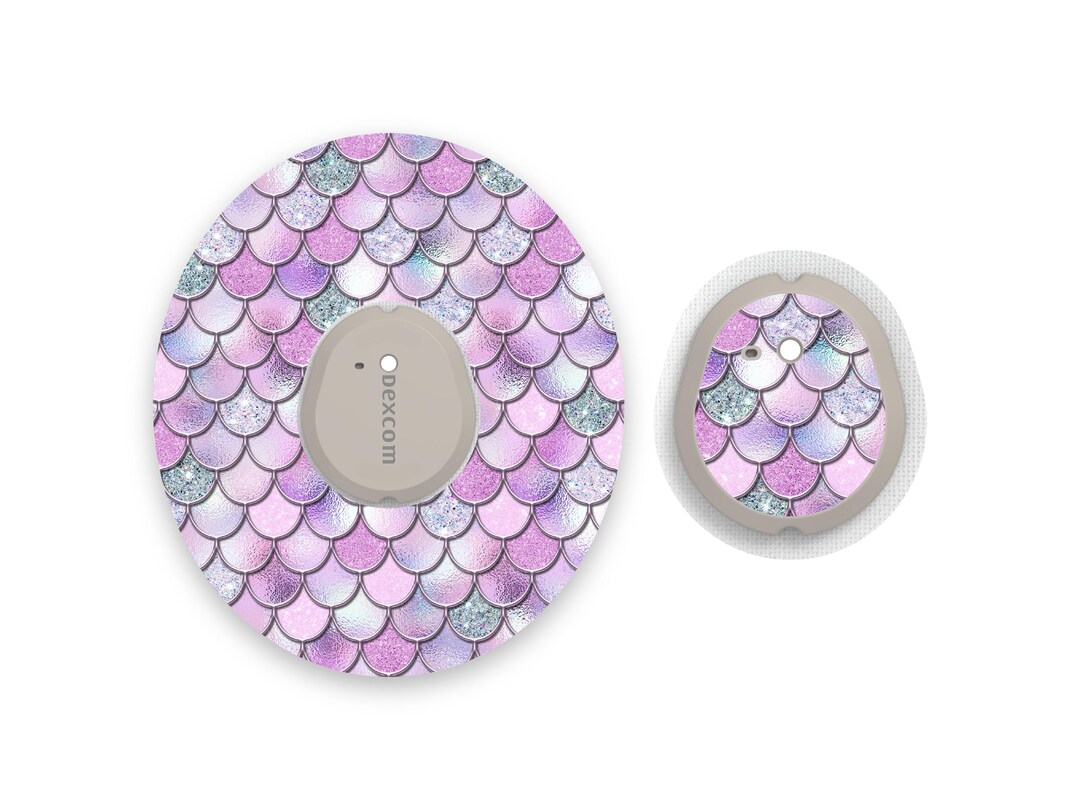 Lilac Mermaid Scales Dexcom G7 Diabetes Patches, Medical Tape CGM Patch ...