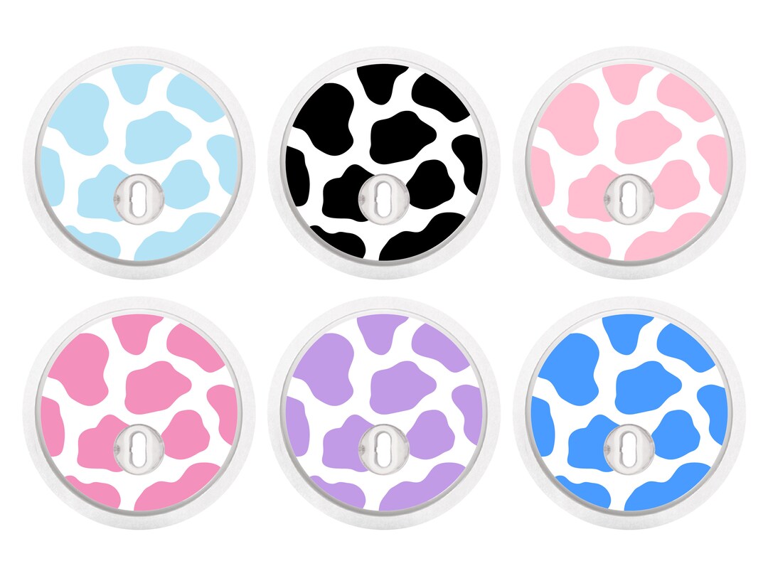 Set of 12 Cow Print Freestyle Libre 3 Diabetes Sensor Stickers, Pink ...