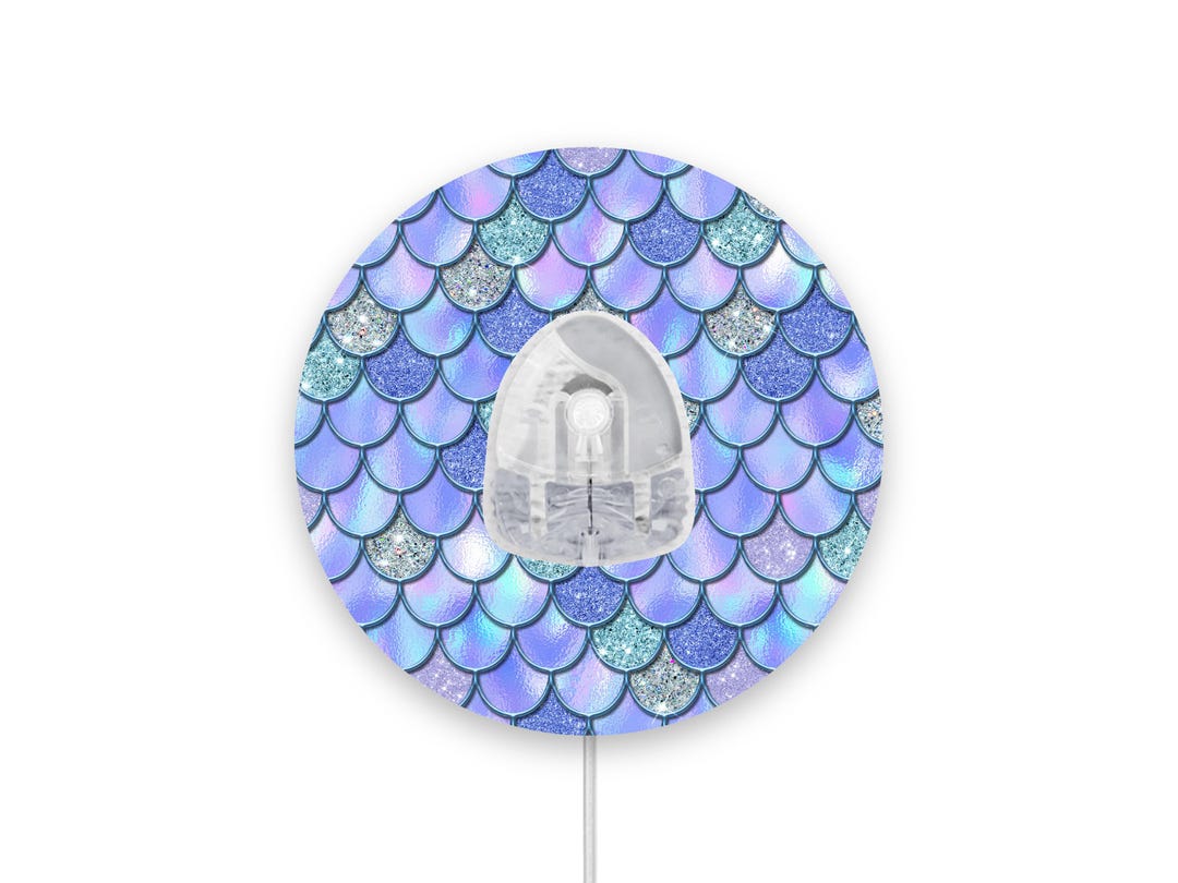 Blue-purple Mermaid Scales Infusion Set Diabetes Patches, Medical Tape ...
