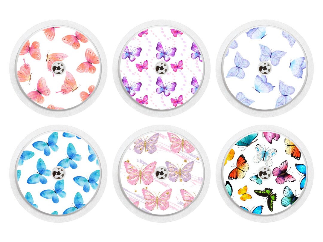 Set of 12 Butterfly Freestyle Libre 1 & 2 Diabetes Sensor Stickers ...