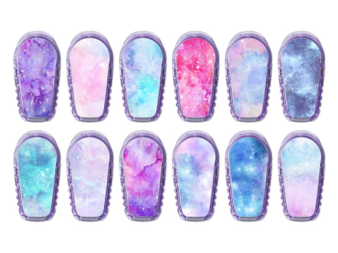 Set of 12 Printed Watercolour Galaxy Dexcom G6 Diabetes Sensor Stickers ...