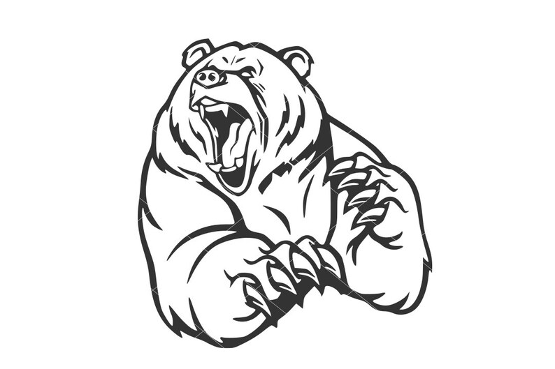 Bear svg bear dxf animals cut file laser dxf for plasma | Etsy