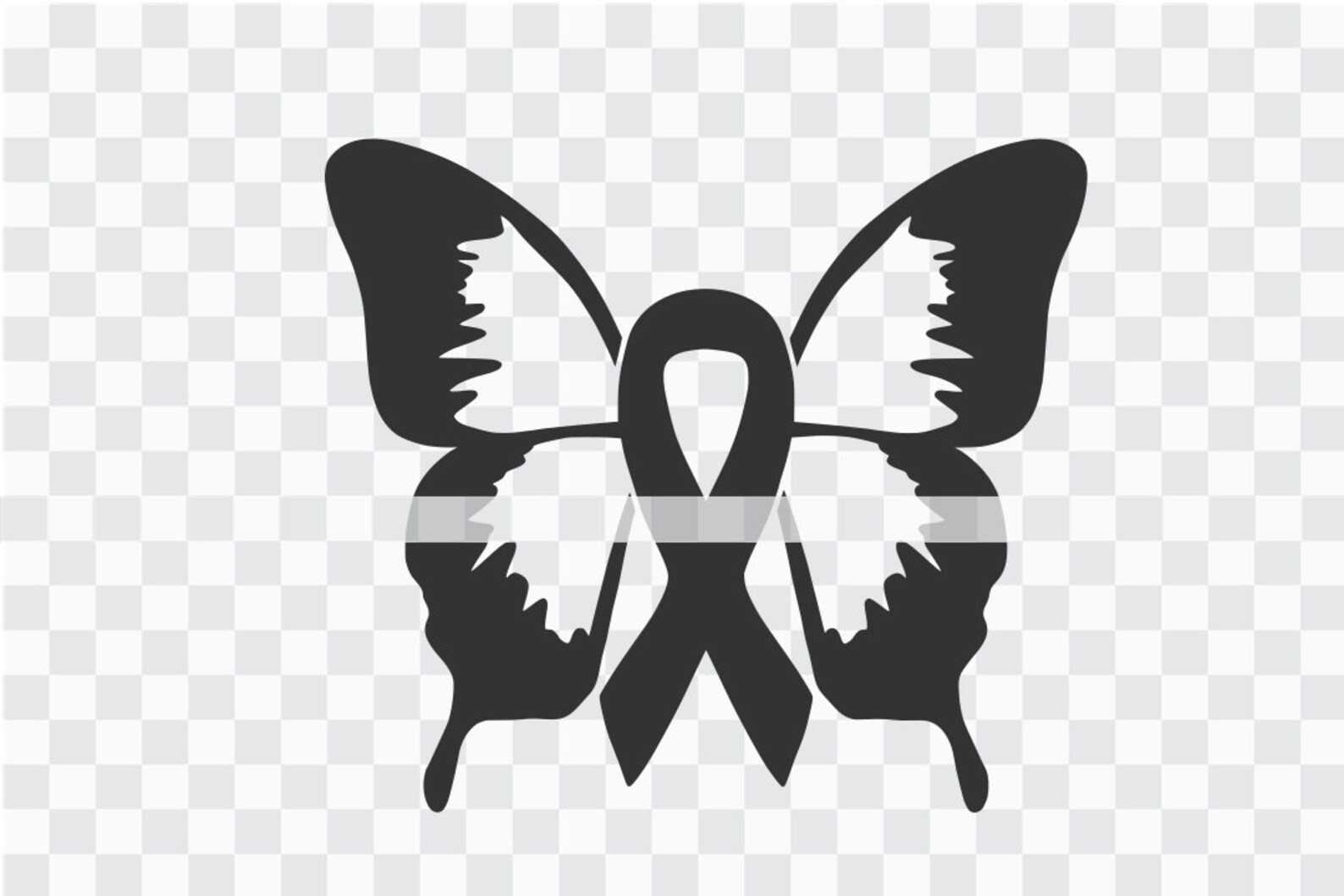 Cancer awareness svg butterfly ribbon svg butterfly cut | Etsy