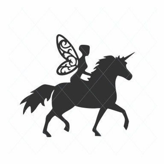 Fairy Svg Fairy Riding A Unicorn Whimsical Unicorn Svg Etsy