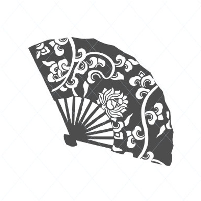 hand fan asian svg manual fan asian fan fan svg clipart stencil car ...