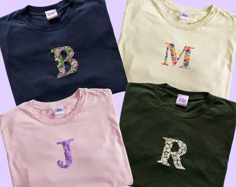 Initial T Shirt - Etsy