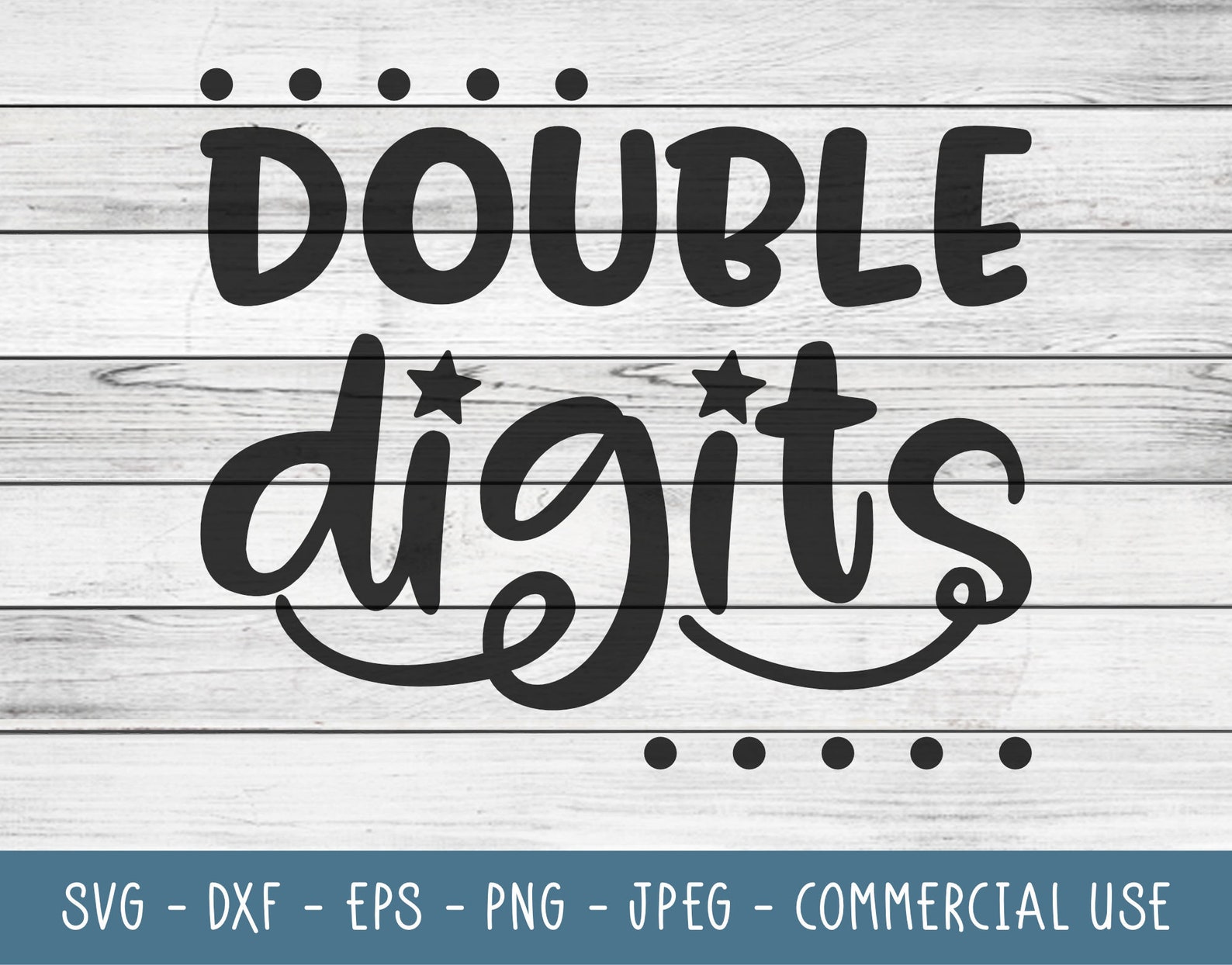 Double Digits 10th Birthday Birthday Girl Birthday Boy SVG - Etsy