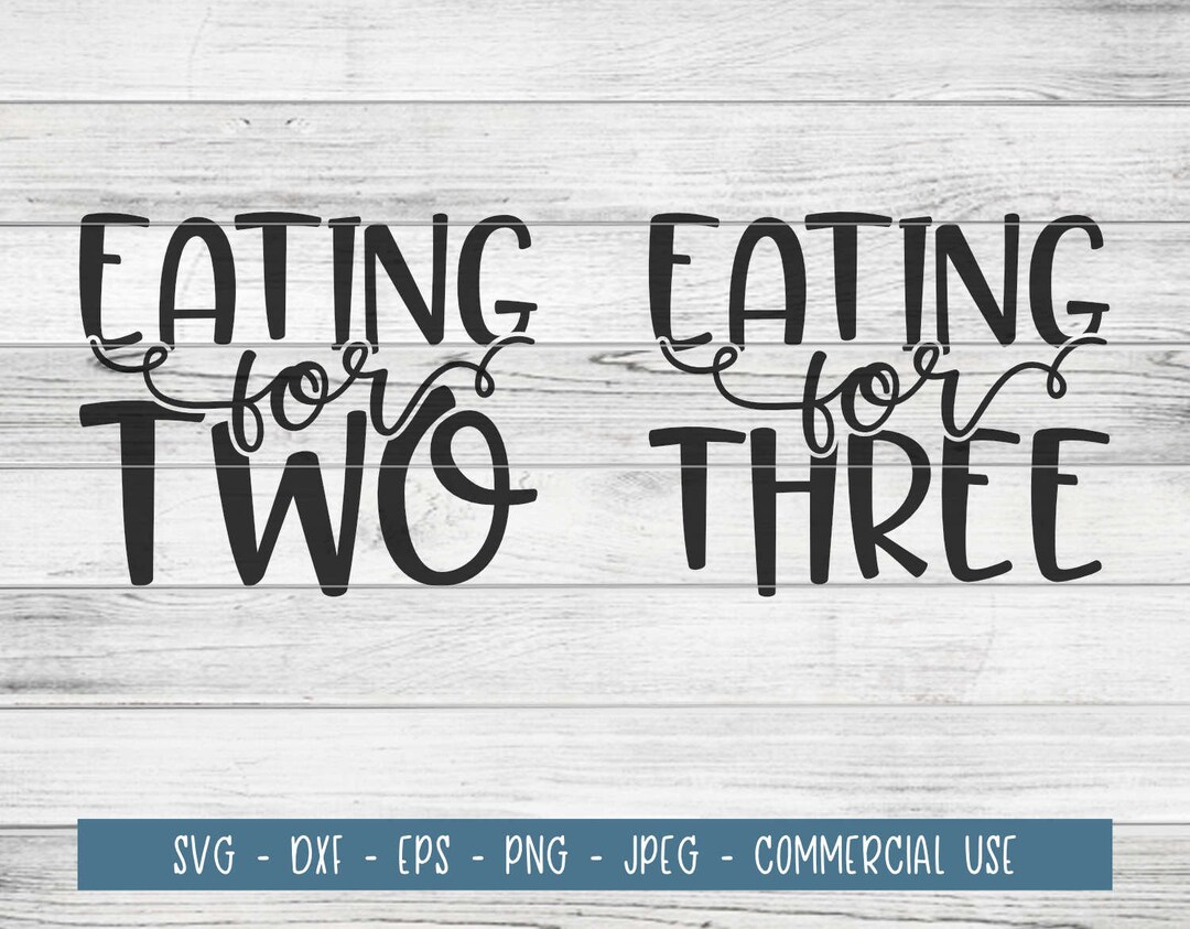 Eating for Two, Eating for Three Pregnancy Announcement, Baby Shower ...