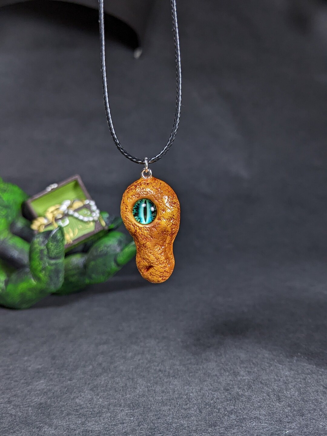 Unique Handmade Epic Alien Emotion Pendant, Funny Necklace, Eyes, Face ...