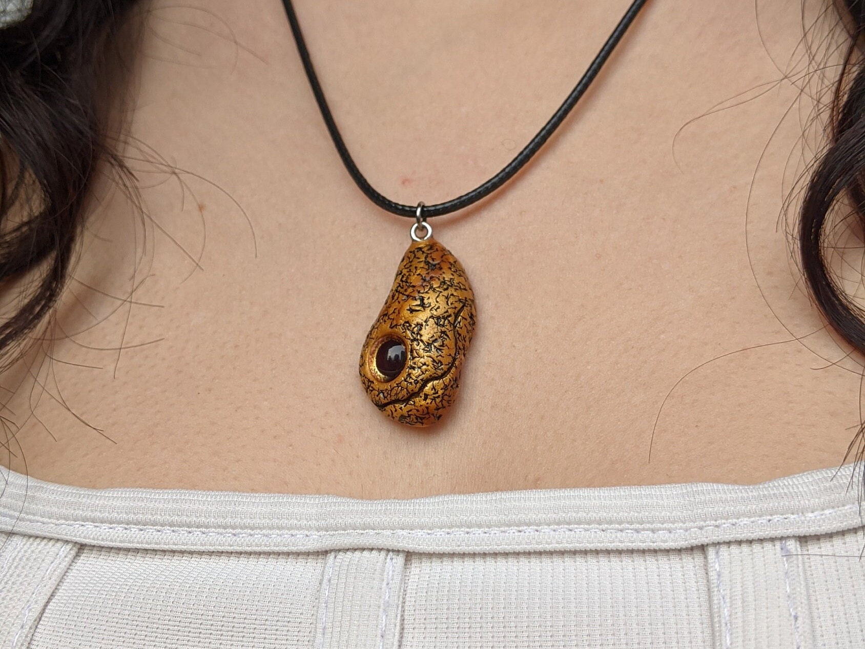 Unique Handmade Epic Alien Emotion Pendant, Funny Necklace, Eyes, Face ...