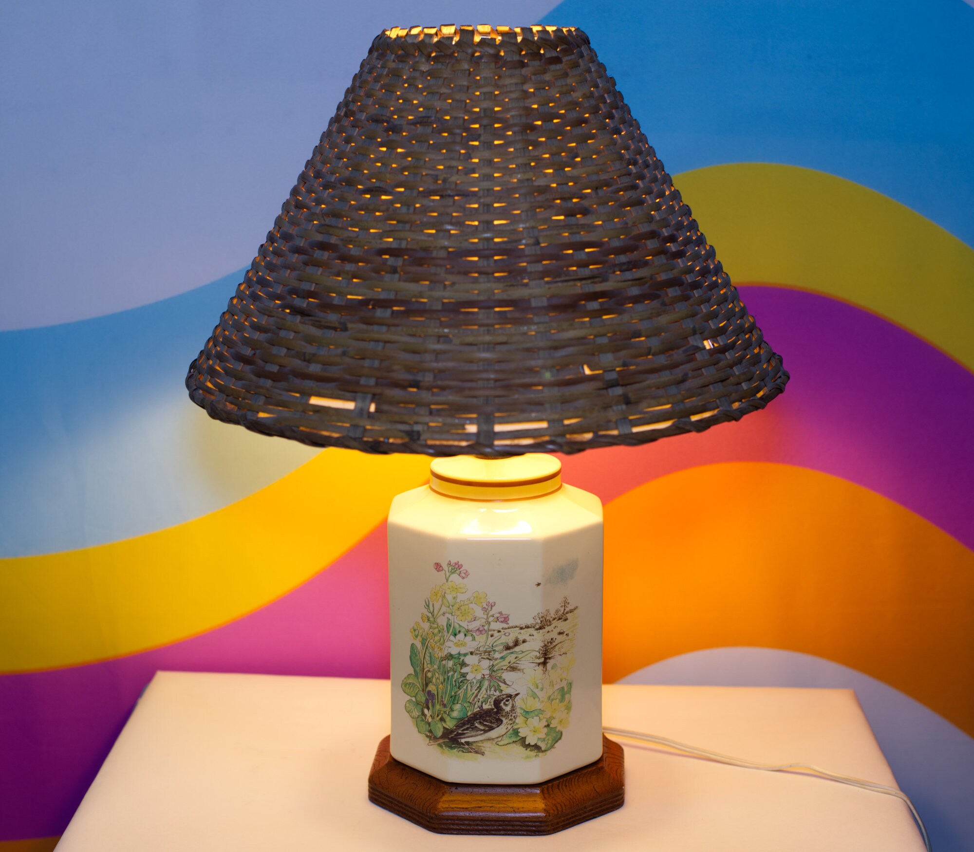 Vintage Edith Holden Bird Artwork Ceramic Lamp - Etsy