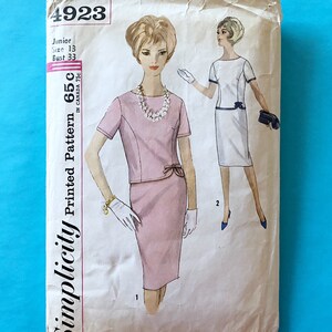 Vintage 1960s Two-piece Dress Sewing Pattern Simplicity 4923 - Etsy