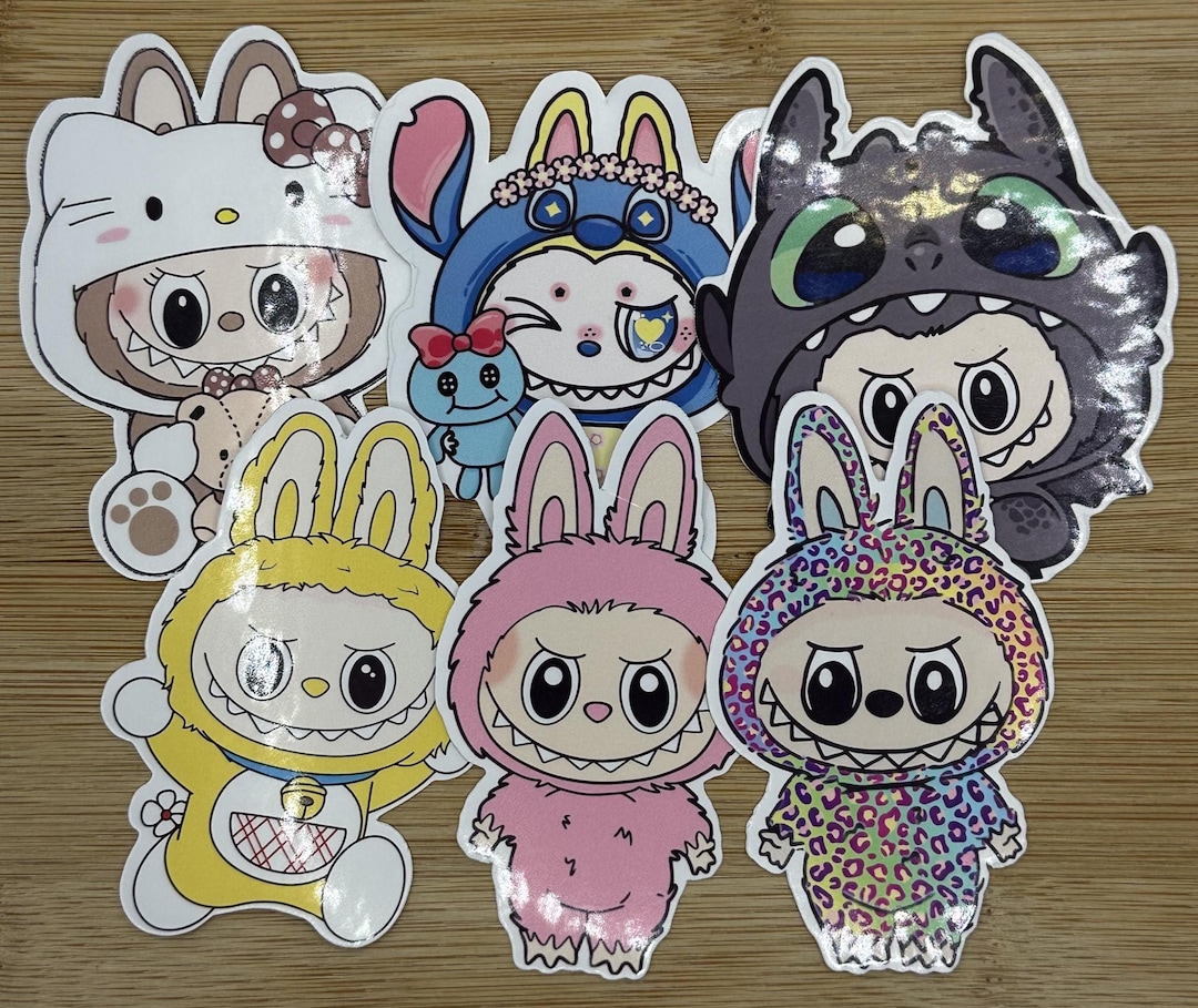 Labubu the Monsters Sticker 6pk Set - Etsy