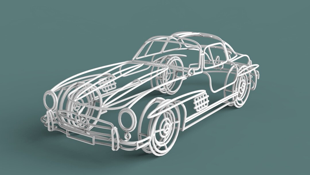 Mercedes Benz 300 SL 1/24 Scale Wire Sculpture Gullwing Classic Car ...