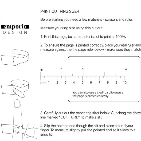 Ring Sizer Printable - Etsy