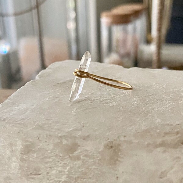 Crystal Point Ring - Etsy
