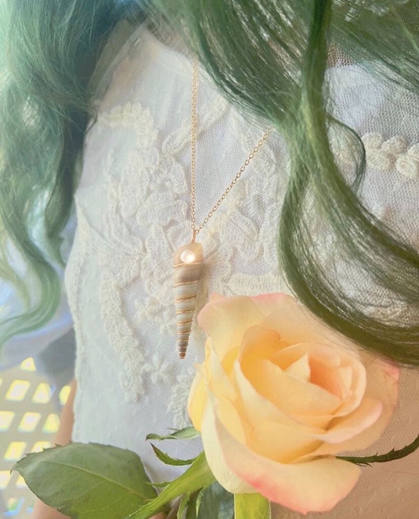 Magical mermaid freshwater pearl and shell necklace boho | Etsy