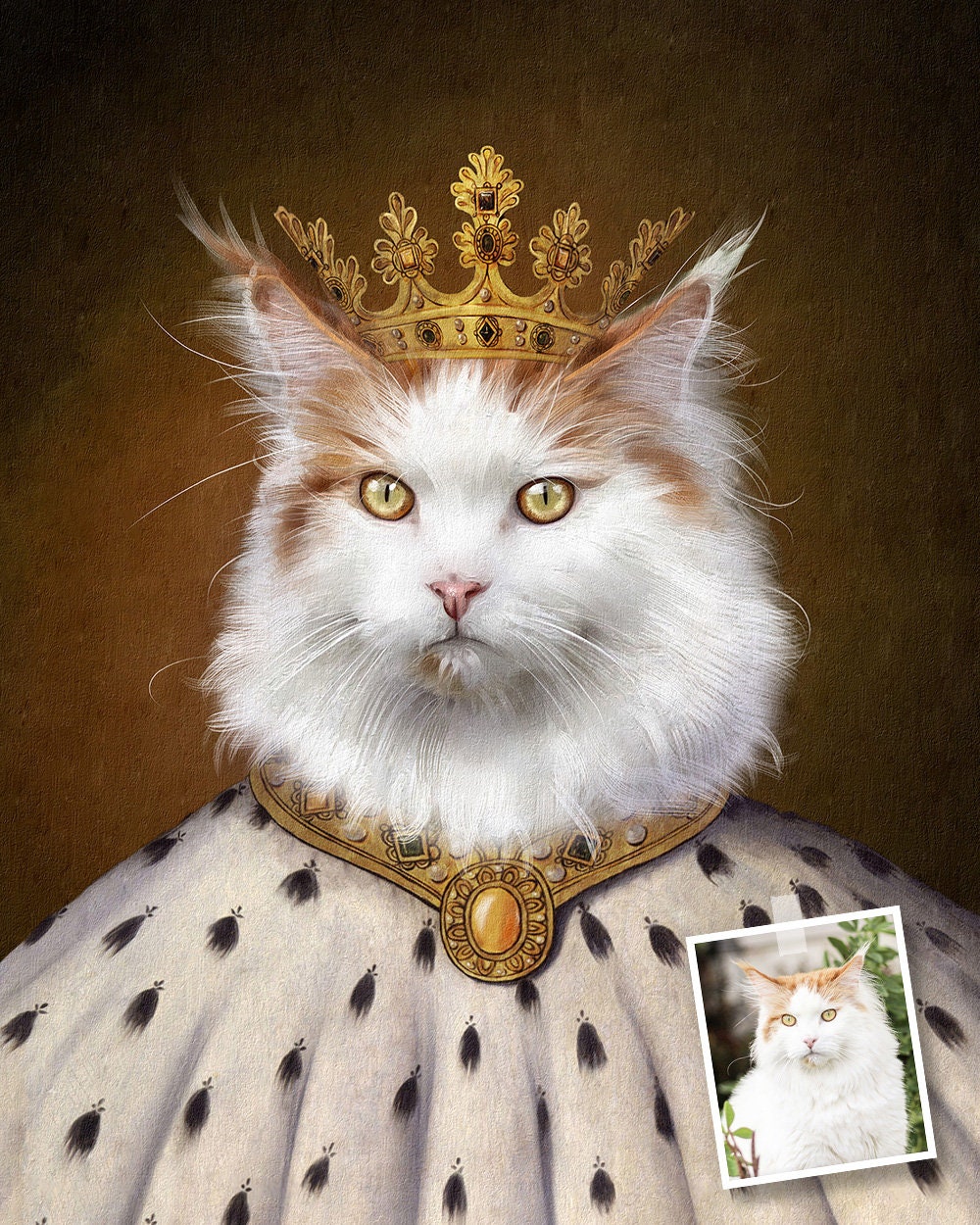 Royal Pet Portrait Canvas Custom Dog Painting From Photo | Etsy