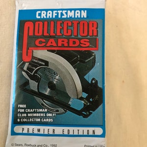 Vintage SEARS CRAFTSMAN Collectors Cards-original Unopened Pack - Etsy