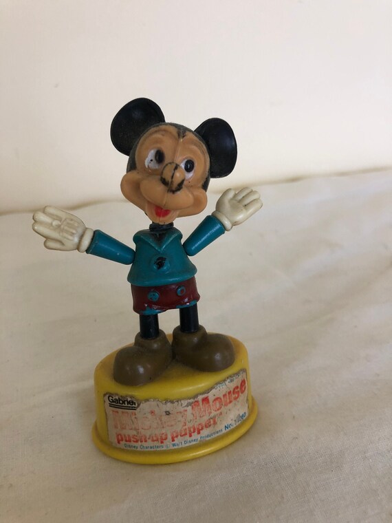 Vintage 1977 Disney Mickey Mouse Push up Puppet - Etsy